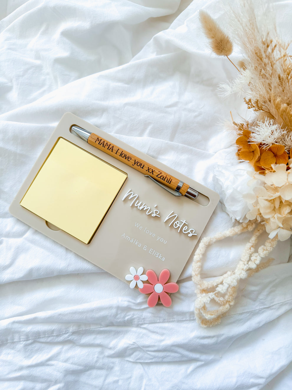 Acrylic Note Pad | Pen Holder – little redandco