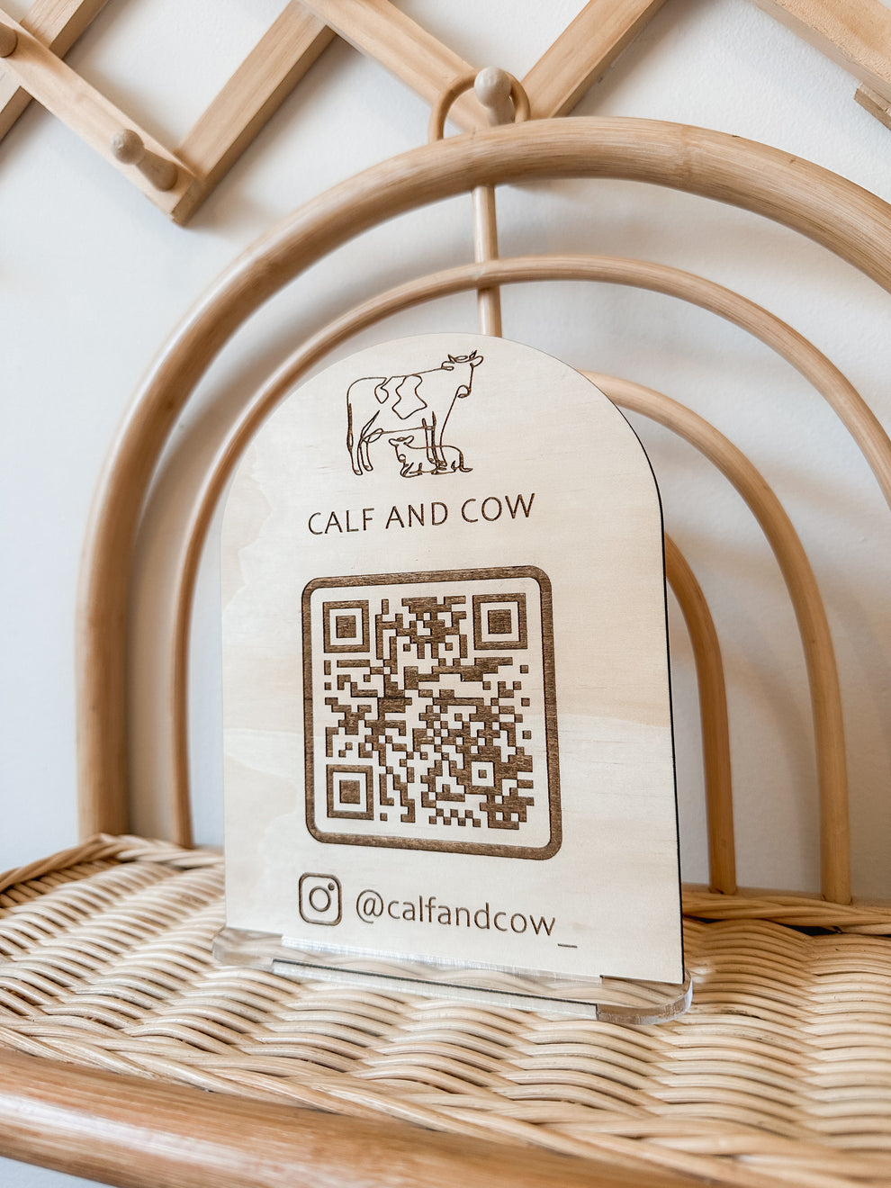 Timber QR signage – little redandco