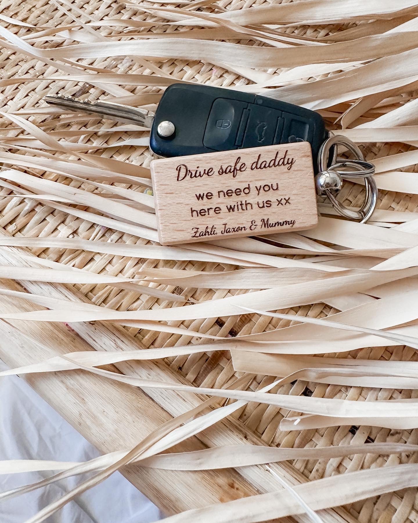 Timber Drive Safe Key chain | light timber – little redandco