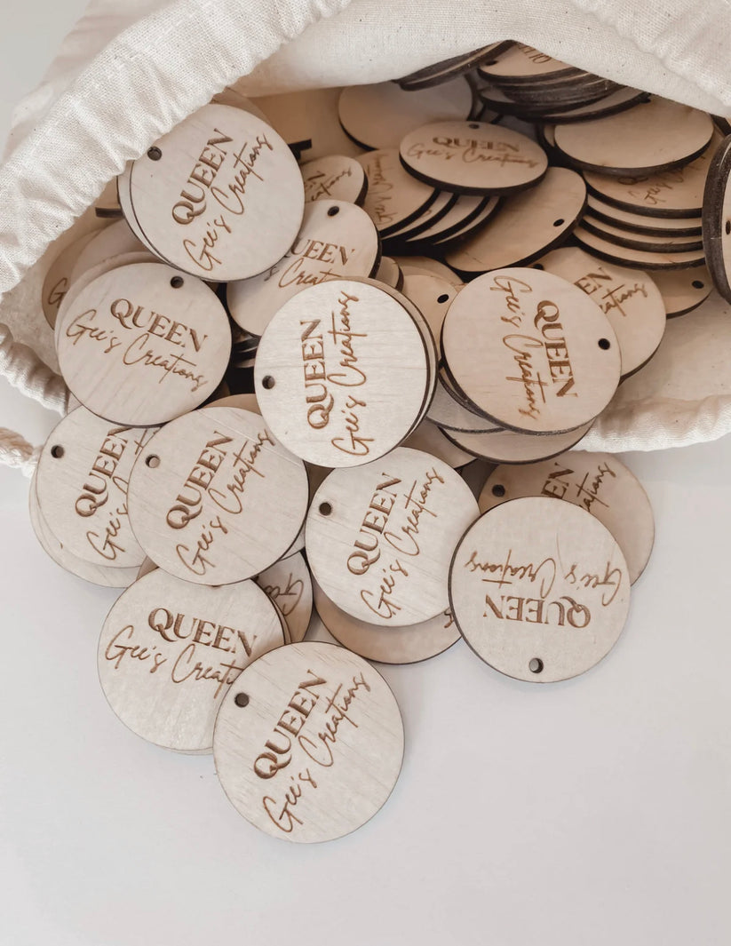 Timber Logo Tags 25mm-50mm – little redandco