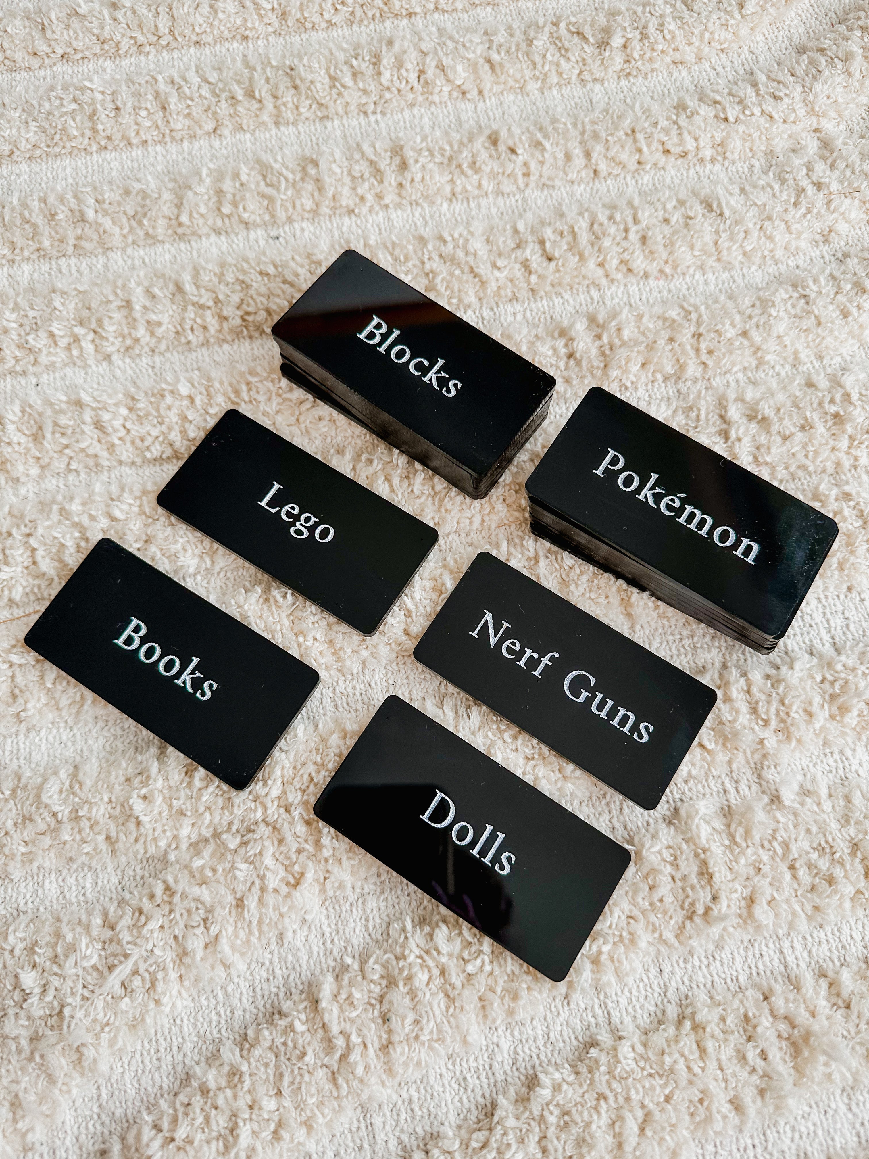 Acrylic Storage Tags – little redandco